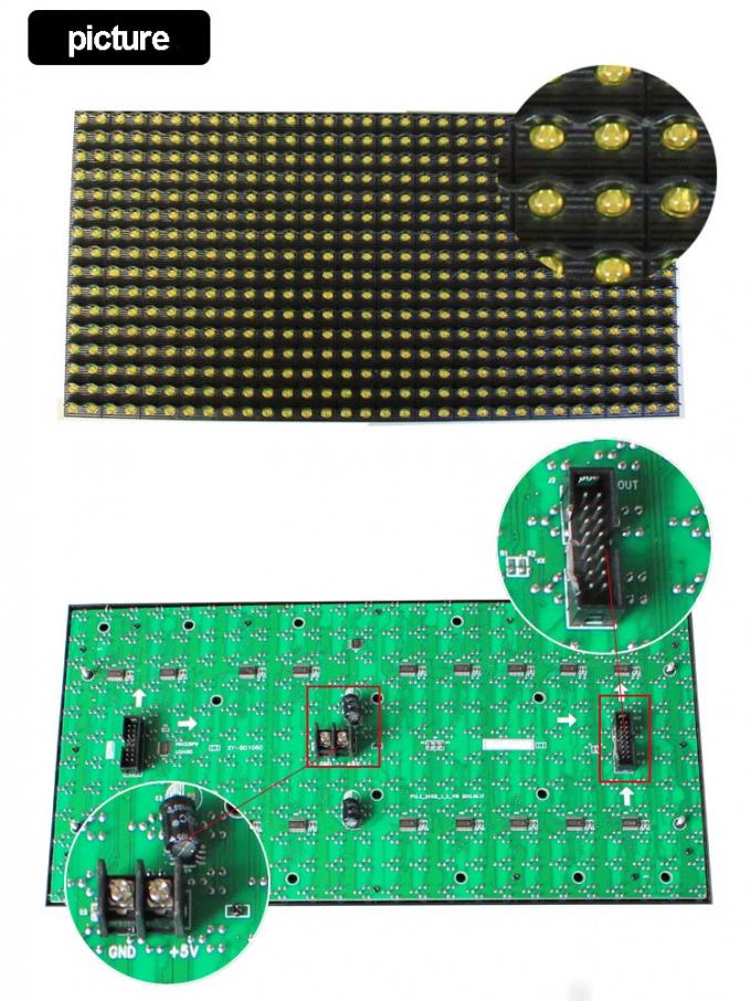 P10 Led Matrix Module Light 320*160mm 32*16 Yellow P10 Display Panel ...