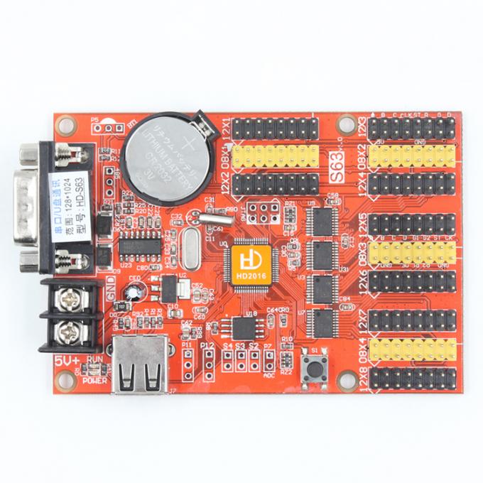 HD-S63 Single & Duel Color LED Display Control Card HD-U41 USB+RS232 ...