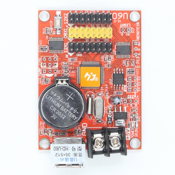 HD-A40S HD-U60 P10 Led Panel Controller For Single & Dual Color Display Moving Signs With Usb U ...