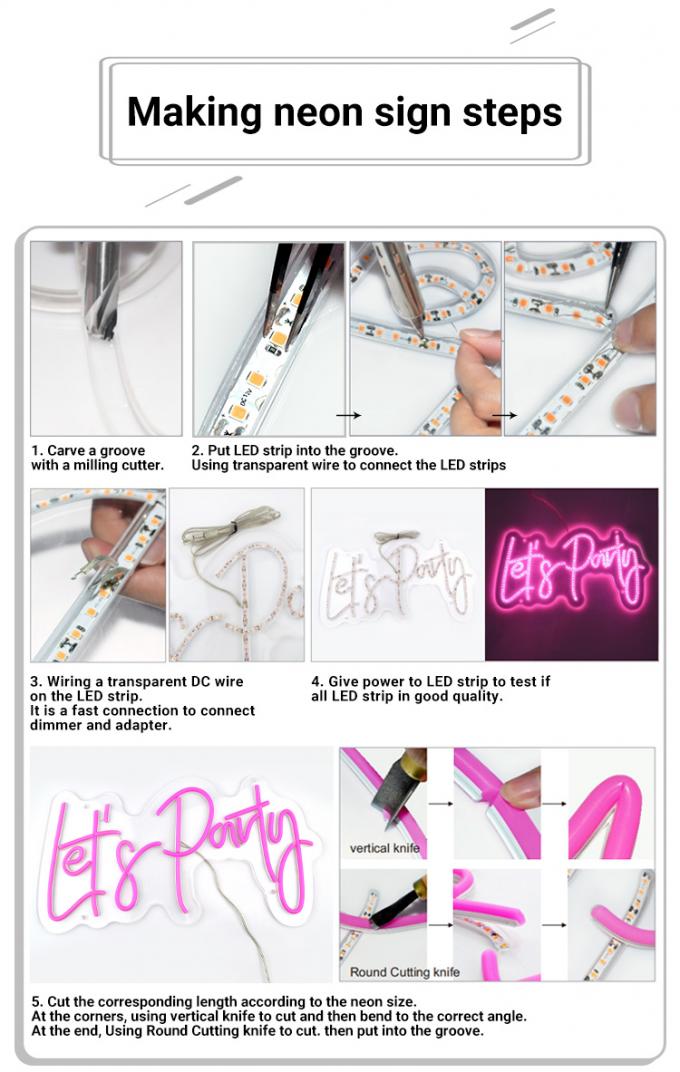 LED Split Neon Light Silicone Light Pipe 12V Flexiable Led Strip Light ...