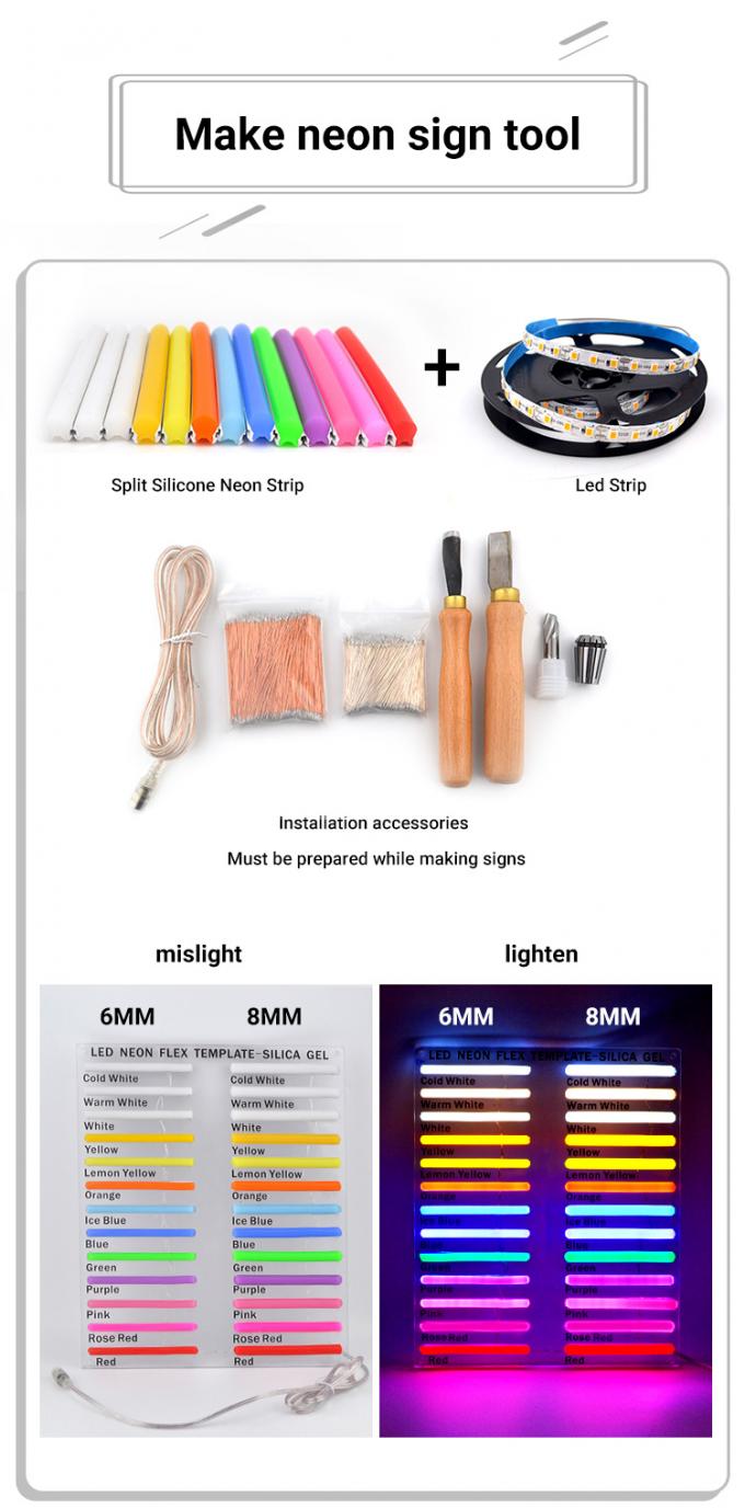 LED Split Neon Light Silicone Light Pipe 12V Flexiable Led Strip Light ...