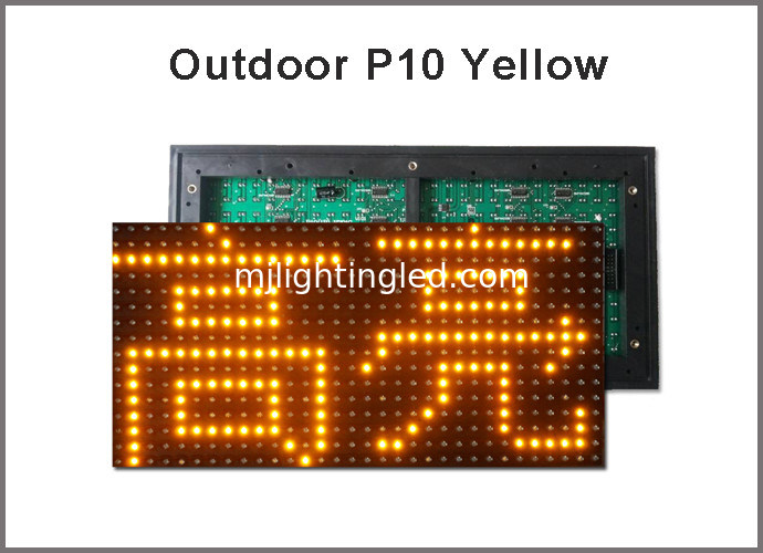 High brightness outdoor yellow p10 led module waterproof 32*16 pixel ...