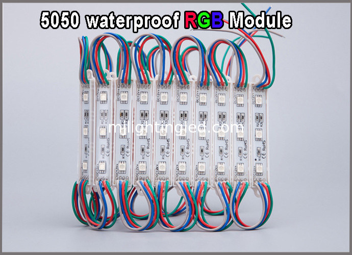 20pcs LED 5050 3 LED Module 12V waterproof RGB Color changeable led ...