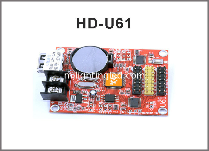 Huidu led controller system HD-A40 HD-U61 single/dual color P10 led module control card p10 led ...