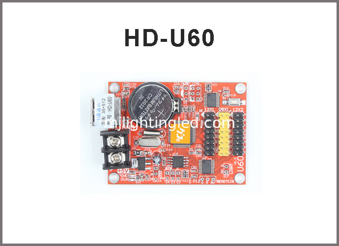 HD-A40S HD-U60 P10 Led Panel Controller For Single & Dual Color Display Moving Signs With Usb U ...