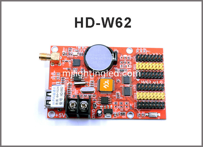 HD-W40 HD-W62 USB+Wifi P10 LED Module Control Card, Single&Dual Color ...