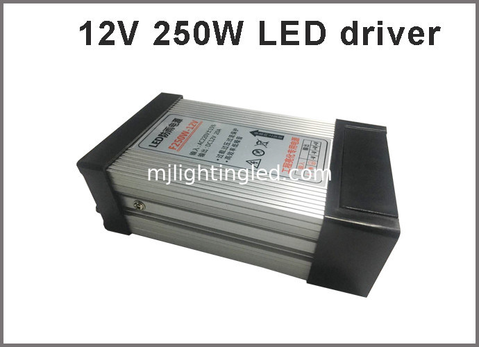 12V 250W Switching Power Supply Rainproof LED Drivers For Outdoor Led ...
