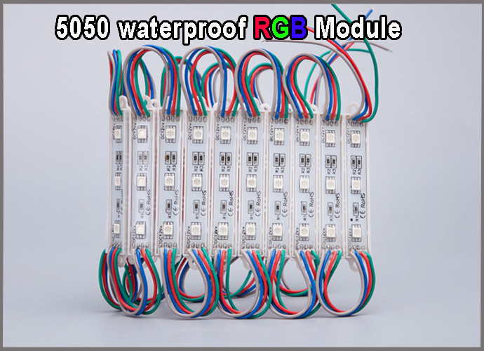20pcs LED 5050 3 LED Module 12V waterproof RGB Color changeable led ...