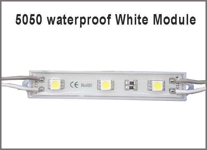 20PCS/Lot 5050 SMD Led Module 3 Leds Cool White DC12V Waterproof LED ...